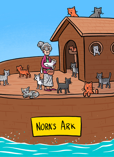 Funny Birthday Card - "Nora's Ark" from CardFool.com